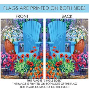 Toland Home Garden 119993 Adirondack Arrangement Spring Garden Flag, 12x18 Inch, Double Sided for Outdoor Summer House Yard Decoration