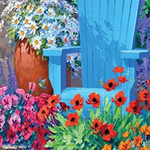 Toland Home Garden 119993 Adirondack Arrangement Spring Garden Flag, 12x18 Inch, Double Sided for Outdoor Summer House Yard Decoration