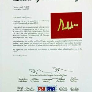 Muhammad Ali Signed IBF World Champion Leather Boxing Belt PSA ITP 5A46923 - Autographed Boxing Championship Belts