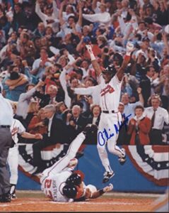 otis nixon atlanta braves winning run signed autographed 8×10 photo w/coa – autographed mlb photos