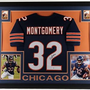 David Montgomery Signed Chicago Bears 35x43 Framed Jersey (Beckett COA) Iowa St.