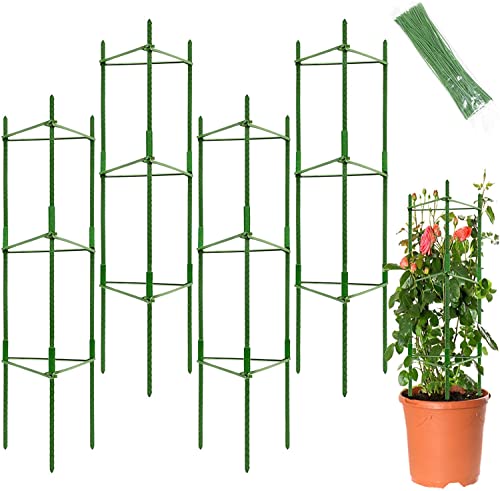 Legigo 4ft 4-Pack Tomato Cage for Garden Plant Support- Up to 48inch Garden Stakes Tomato Cage, Tomato Trellis for Potted Plants, Tomato Cages Plant Stakes for Climbing Vegetables Plants Flowers