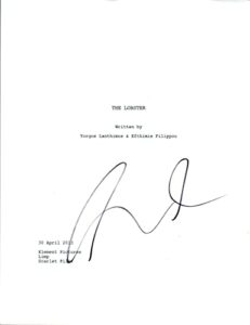 colin farrell signed autographed the lobster full movie script coa ab