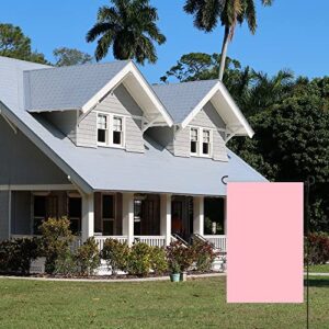 Solid Pink Garden Flag Polyester Double Side 3 Ply Plain Pink Flag For DIY Painting 12×18 Inch (Pink)