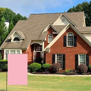 Solid Pink Garden Flag Polyester Double Side 3 Ply Plain Pink Flag For DIY Painting 12×18 Inch (Pink)