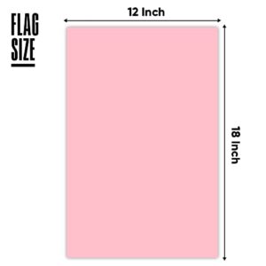 Solid Pink Garden Flag Polyester Double Side 3 Ply Plain Pink Flag For DIY Painting 12×18 Inch (Pink)