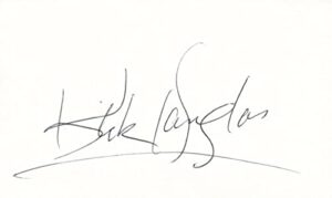 kirk douglas actor signed 3×5 index card with jsa coa