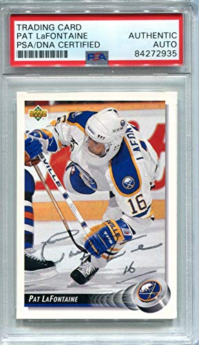 Pat LaFontaine Autographed 1993 Upper Deck Card (PSA) - Hockey Slabbed Autographed Cards