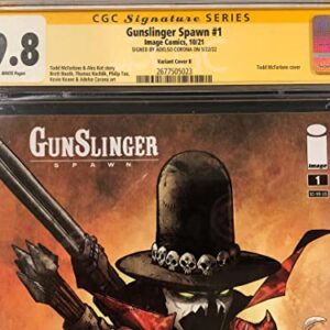 ADELSO CORONA CGC 9.8 Signed GUNSLINGER SPAWN Comic not CBCS TODD MCFARLANE CBCS