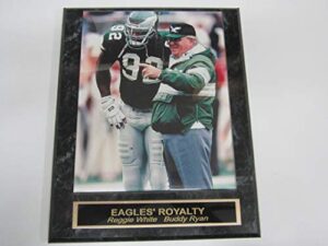 eagles reggie white buddy ryan 8×10 vintage photo mounted on a custom engraved plaque