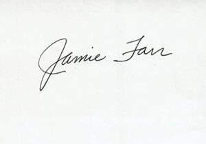 jamie farr actor comedian signed 3×5 index card with jsa coa