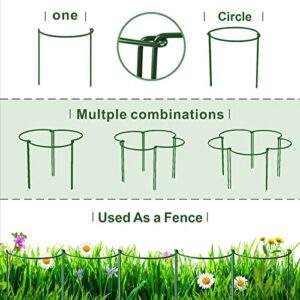 6 Pack Plant Support Plant Stakes, LEOBRO Peony Cages and Supports, Peony Supports Garden Stakes Plant Cage Plant Support Stakes for Outdoor Plants, Peony Tomato Flower Indoor Plants, 9.8" W x 15.7" H