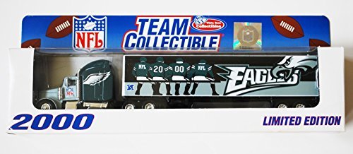 White Rose Collectibles 2000 NFL Team Collectible PHILADELPHIA 1:80 Scale Die Cast Tractor Trailer - EAGLES