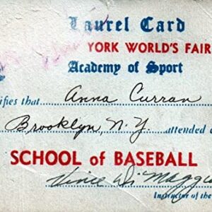 Vince DiMaggio Signed 1939 NY World's Fair Card with JSA COA