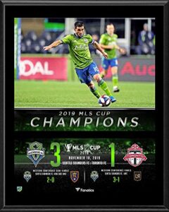 nicolas lodeiro seattle sounders fc 2019 mls cup champions 12″ x 15″ sublimated plaque – soccer plaques and collages