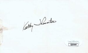 kathryn c. thornton nasa astronaut signed 3×5 index card with jsa coa