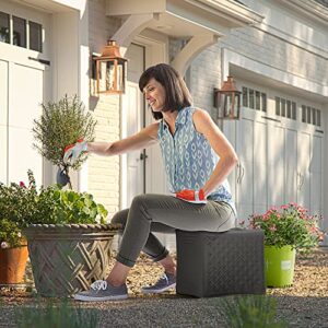 Simplay3 Handy Home 3-Level Heavy Duty Work/Garden Seat - 12" x 15" x 9" - Gray, Made in USA