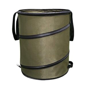 gardening bag, 10 gallon release buckle gardening bag collapsible garden waste bag, heavy duty reusable yard waste bagleaf trash can gardening container weed container(green)