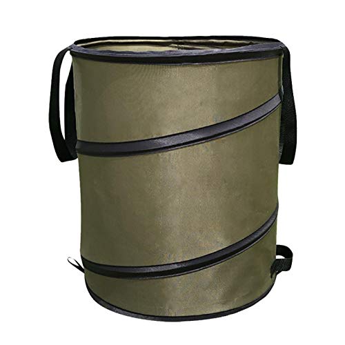 Gardening Bag, 10 Gallon Release Buckle Gardening Bag Collapsible Garden Waste Bag, Heavy Duty Reusable Yard Waste BagLeaf Trash Can Gardening Container Weed Container(green)