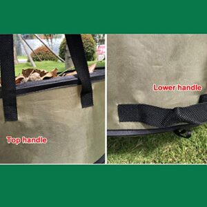 Gardening Bag, 10 Gallon Release Buckle Gardening Bag Collapsible Garden Waste Bag, Heavy Duty Reusable Yard Waste BagLeaf Trash Can Gardening Container Weed Container(green)