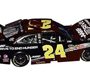 AUTOGRAPHED 2012 Jeff Gordon #24 AARP Drive To End Hunger Racing COLOR CHROME Rare Signed 1/24 Scale NASCAR Diecast Car with COA (#310 of only 723 produced)