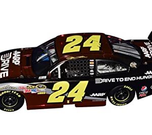 AUTOGRAPHED 2012 Jeff Gordon #24 AARP Drive To End Hunger Racing COLOR CHROME Rare Signed 1/24 Scale NASCAR Diecast Car with COA (#310 of only 723 produced)