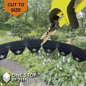 One Stop Outdoor Instant Edging - 30ft No Dig Edging Kit, for Landscaping, and Flower Gardens - Includes 30 Edging Stakes (30' Foot Edging Kit)