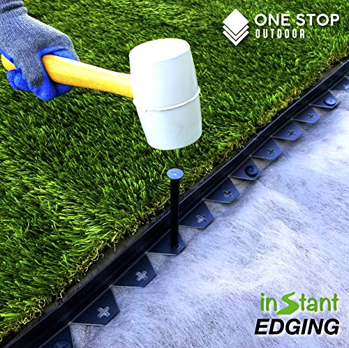 One Stop Outdoor Instant Edging - 30ft No Dig Edging Kit, for Landscaping, and Flower Gardens - Includes 30 Edging Stakes (30' Foot Edging Kit)