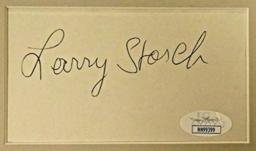 Larry Storch Ken Berry Signed 3x5 Index Cards Matted with JSA COA