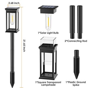 UBright Solar Outdoor Lights 6 Pack Solar Pathway Lights IP65 Waterproof Solar Lights Outdoor Solar Powered Landscape Lights Outdoor Decorative Solar Garden Lights Auto On/Off for Yard Patio Walkway