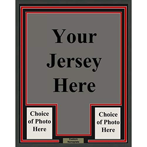 Framed Custom Frame Your Jersey 33x42 Professionally Framed & Matted Deluxe Framing with Photos Jersey Free Shipping