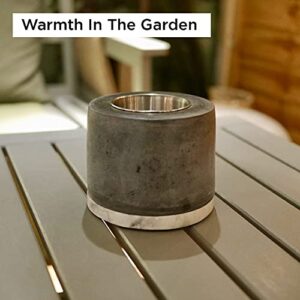 ROUNDFIRE Concrete Tabletop Fire Pit - Ethanol Fire Pit, Fire Bowl, Mini Personal Fireplace for Indoor & Garden - Bio Ethanol Fuel