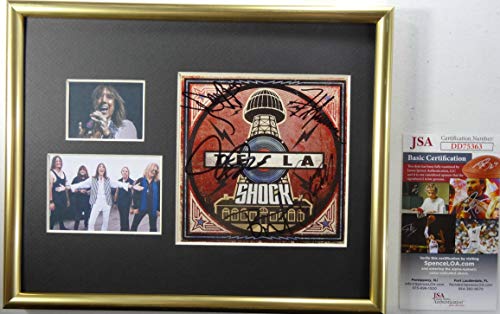 Signed Tesla Autographed Shock Cd Display Certified Authentic Jsa Coa # DD75363