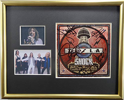 Signed Tesla Autographed Shock Cd Display Certified Authentic Jsa Coa # DD75363