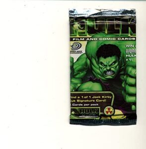 hulk film and comic trading cards pack