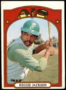 1972 topps # 435 reggie jackson oakland athletics (baseball card) dean’s cards 2 – good athletics