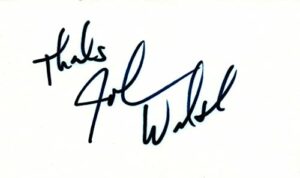 john walsh tv host signed 3×5 index card with jsa coa