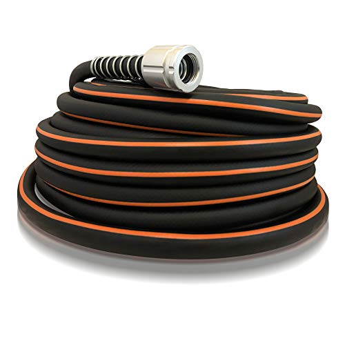 Flexon FLXP5850CN Flextreme Pro Performance Rubber Garden Hose, 50 ft, Black