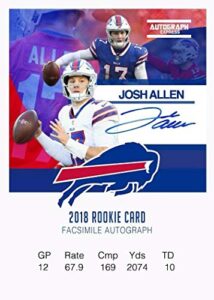 2018 josh allen autograph express facsimile autograph rookie card buffalo bills!