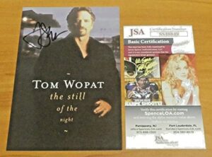 tom wopat the still of the night singer signed 4×6 photo card with jsa coa