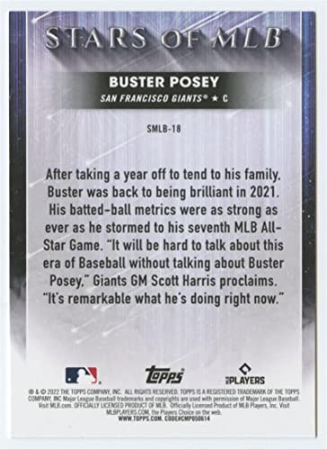 2022 TOPPS STARS OF MLB #SMLB-18 BUSTER POSEY SAN FRANCISCO GIANTS BASEBALL MLB