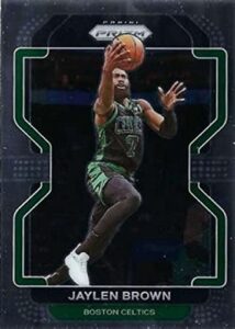 2021-22 panini prizm #97 jaylen brown boston celtics basketball official trading card of the nba