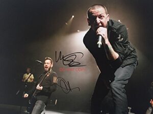 chester bennington & mike shinoda of linkin park reprint signed 11×14 poster photo #3 rp