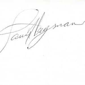 Larry Hagman Actor Signed 3x5 Index Card with JSA COA