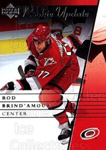 (ci) rod brind’amour hockey card 2002-03 upper deck rookie update (base) 20 rod brind’amour