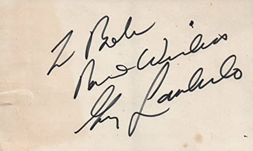 Guy Lombardo Musician Signed 3x5 Index Card with JSA COA