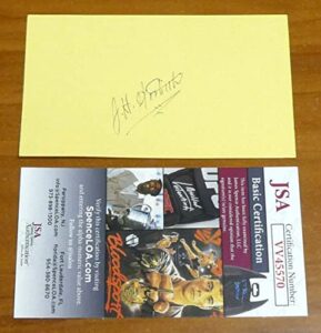 james doolittle wwii hero (doolittle raiders) signed index card with jsa coa