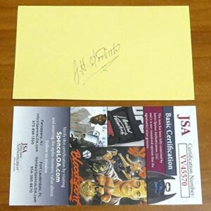 James Doolittle WWII Hero (Doolittle Raiders) Signed Index Card with JSA COA