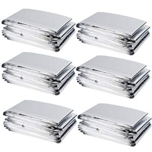 winemana 6 pack large high silver reflective mylar film, 83x 63 in, high reflectivity, keep warm, 100% environmentally safe, perfect for plant growth, first aid, marathon, camping, outdoor survival