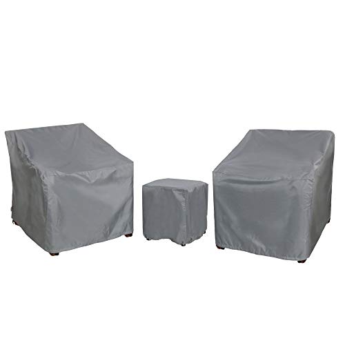 Baner Garden B15 3-Piece Outdoor Veranda Patio Garden Furniture Cover Set with 600D Durable and Water Resistant Fabric